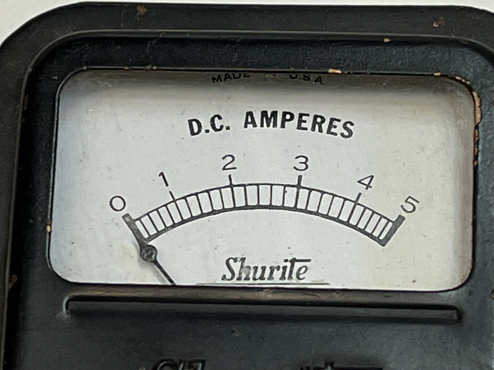 Vintage Shurite 484141 DC Amp Gauge 5 Amperes New Haven Connecticut USA ...