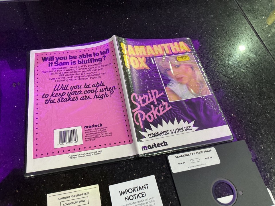 COMMODORE 64 C64 DISK GAME - SAMANTHA FOX STRIP POKER - WORKING | eBay UK