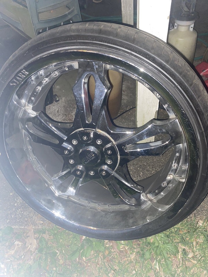22 inch chrome Starr rims and tires | eBay