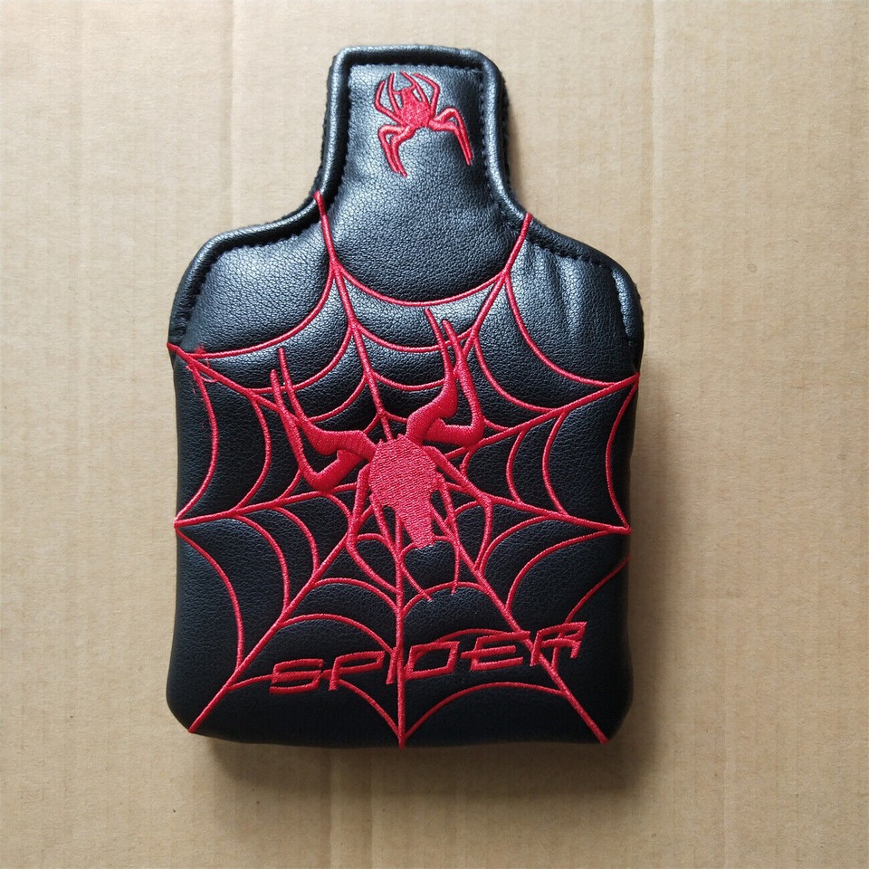 Black/Red Spider Golf Square Mallet Putter Headcover Magnet Cover for ...