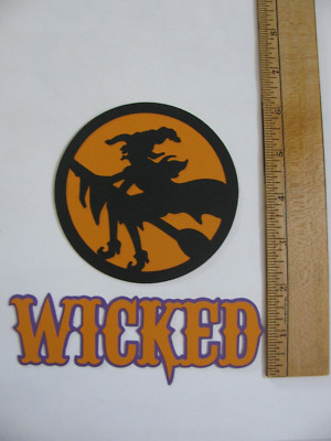 HALLOWEEN Die Cuts WITCH WICKED 2 Pieces Paper Pieced HANDMADE NEW | eBay