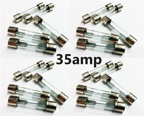 35Amp Glass Fuse 12V Quick Blow 250V Old Style Classic Car Van MPV ...