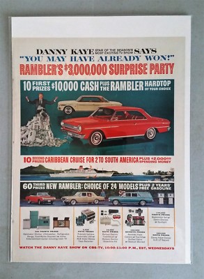 1965 AMC Rambler - Danny Kaye - Full Page Original Color Ad | eBay