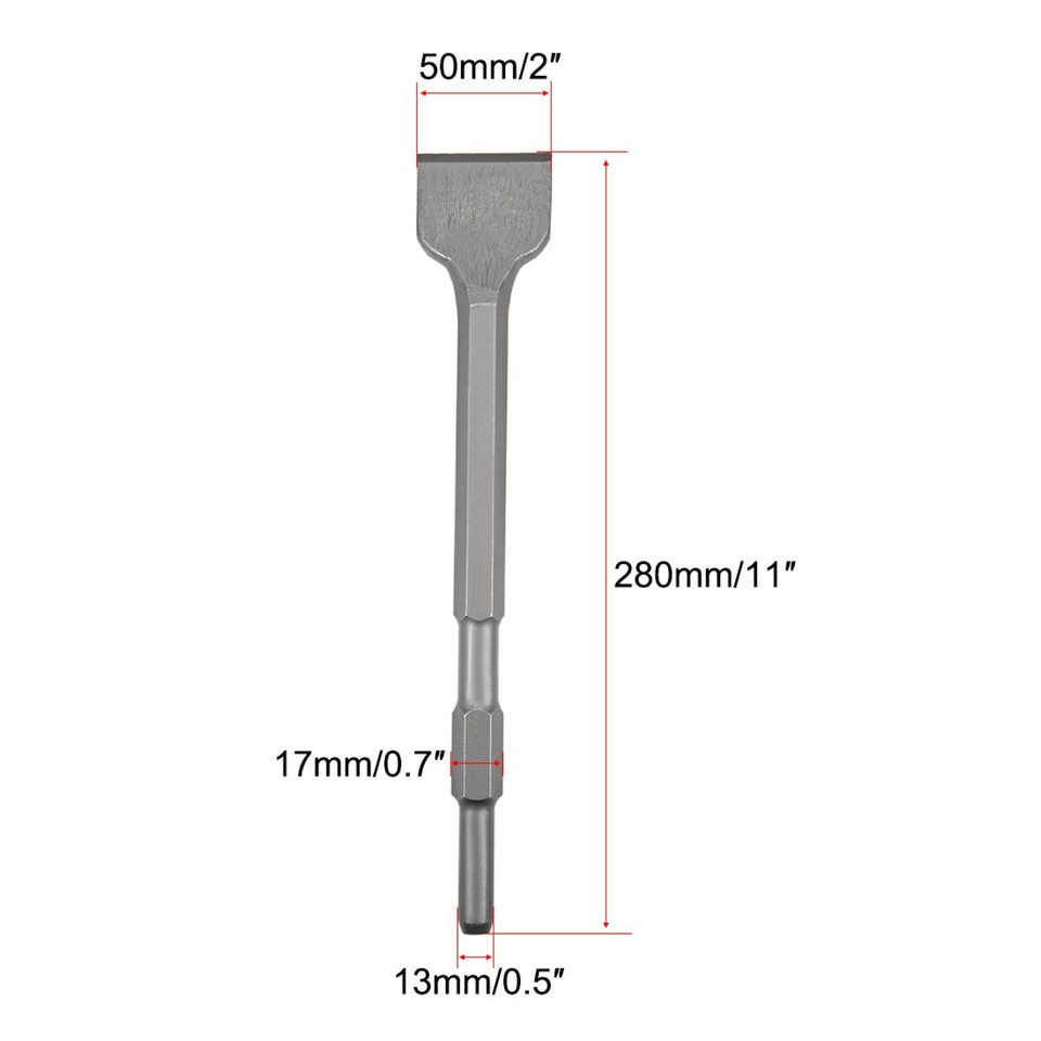 Cranked Drill Chisels 50mm Masonry Chisel Bit Hex Shank Jack Hammer ...