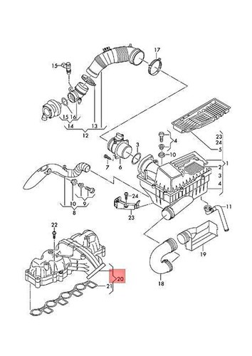 Genuine VW Passat 4Motion Variant Santana A32 Intake Connection ...