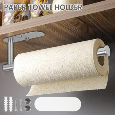 Kitchen Paper Roll Holder Self-adhesive Wall Mount Paper Towel Holder ...
