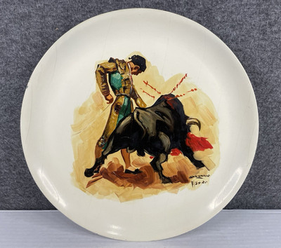 Vintage Bullfight Plate Bull Toro Matador Mexico Hand Painted | eBay