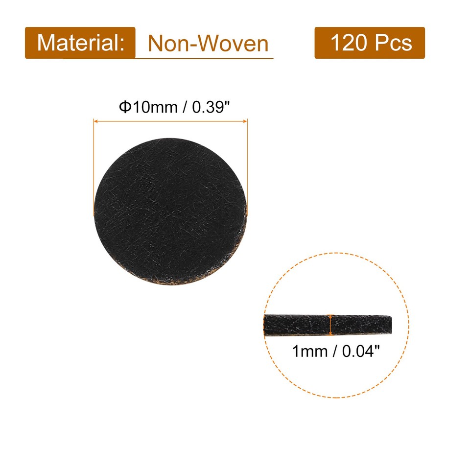 120Pcs Round Felt Circles 10mm (3/8") Non-Woven Felt Fabric Sticker ...