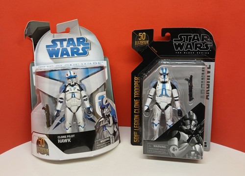 Star Wars Black Series Clone Pilot Hawk & 501st Clone Trooper Lot (CARD ...