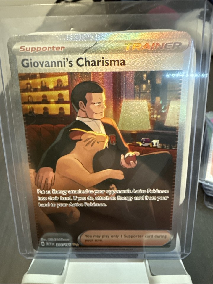 Giovanni's Charisma 204/165 SAR Full Art 2023 Pokemon 151 English Holo ...