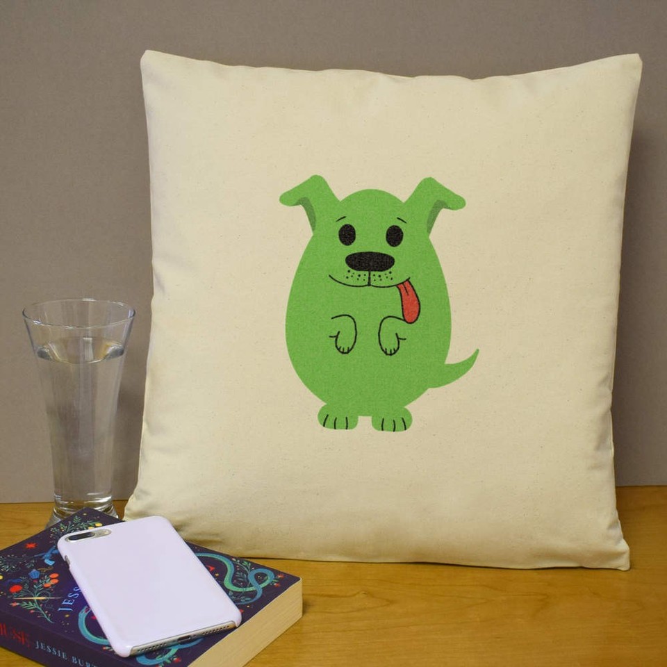 40cm x 40cm 'Easter Egg Pup' Canvas Cushion Cover (CV00042027) | eBay