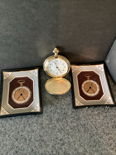 James Becket Pocket Watch And Glass Mini Trays | eBay