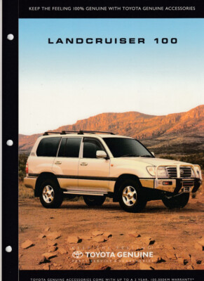 2004 TOYOTA J100 LANDCRUISER 100 ACCESSORIES Australian 10p Brochure ...