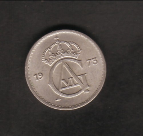 1973 Sweden 25 Ore Copper-Nickel Coin | eBay