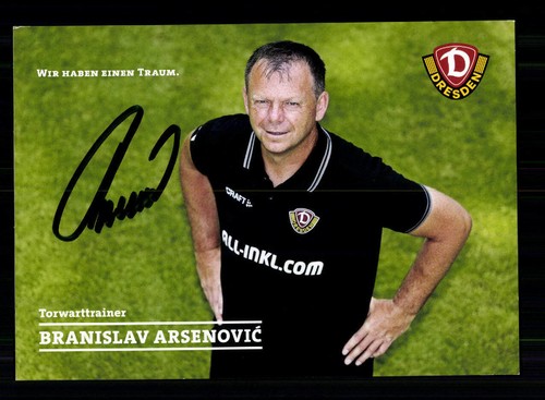Branislav Arsenovic Autogrammkarte SG Dynamo Dresden 2019-20 Original ...