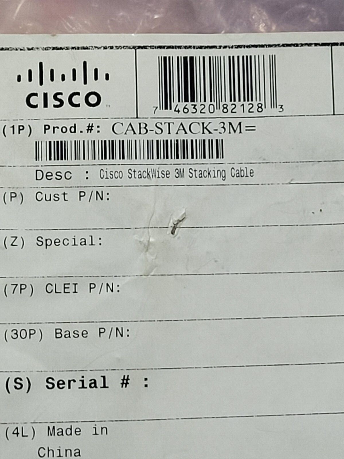 Cisco Stackwise Stacking Cable, 3M, CAB-STACK-3M | eBay