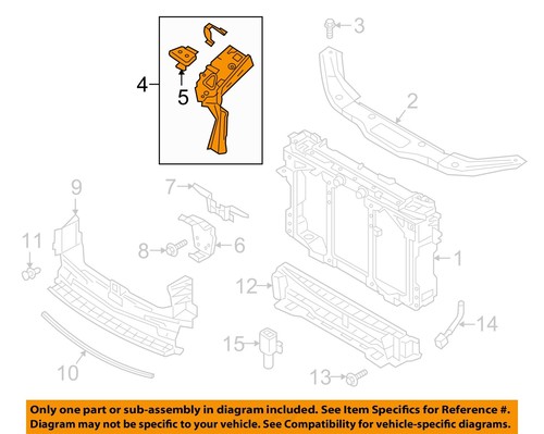 MAZDA OEM 17-18 CX-5 Radiator Support-Side Panel Right KB7W53140 | eBay