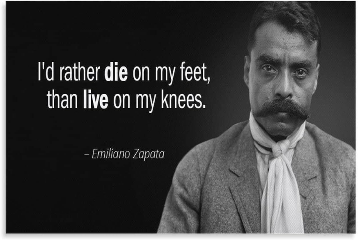 Mexican Revolutionary Leader Emiliano Zapata Quotes Black and White ...