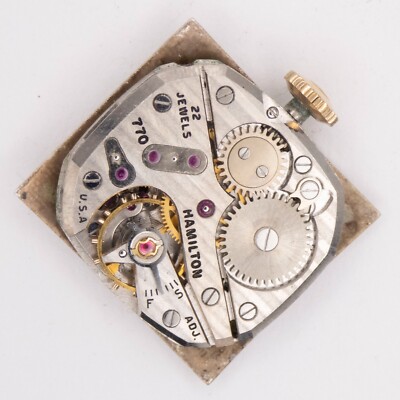 Vintage Hamilton Masterpiece Cal. 770 22-Jewel Wristwatch Movement ...