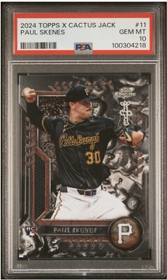 PSA 10 2024 Topps Chrome Cosmic Travis Scott Cactus Jack Paul Skenes ...