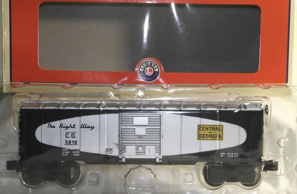 LIONEL CENTRAL OF GEORGIA BOX CAR 6-81008! FOR O GAUGE TRAIN SET COG | eBay