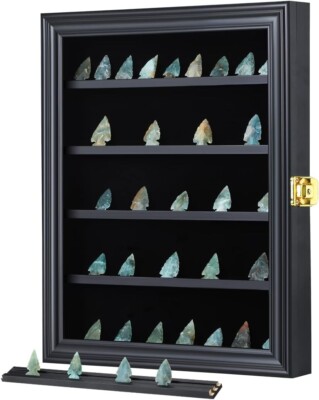KCRasan Arrowhead Display Case Native American Arrowhead Shadow Box ...