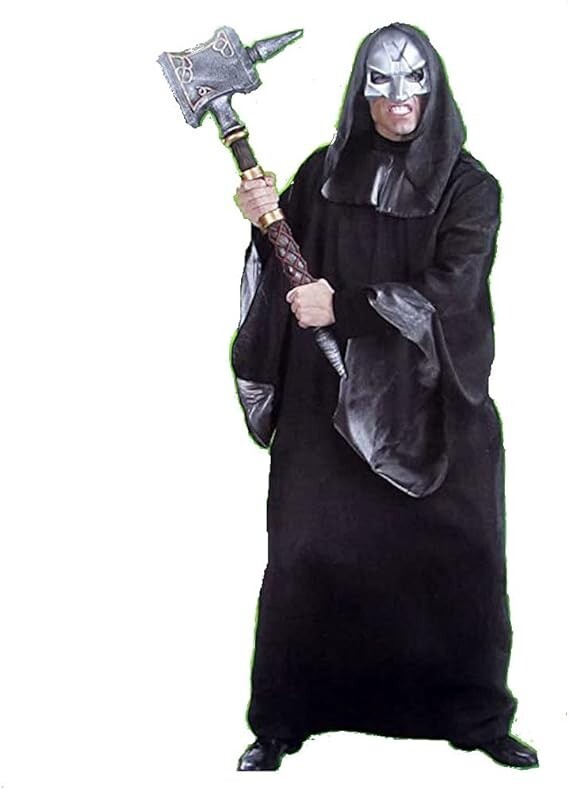 2pc Disguise Phantom Hooded Mask Executioner Robe Halloween Costume ...