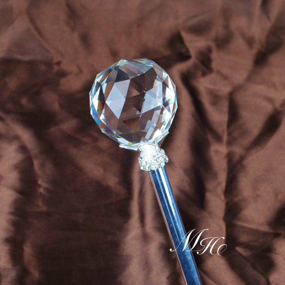 Kids Scepter Wand Clear Crystal Props Magic Fairy Bridal Birthday Party ...