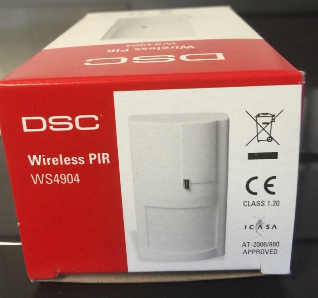 DSC Ws4904p Wireless Pet Immune PIR Motion Sensor W/ Battery Ws4904 for ...