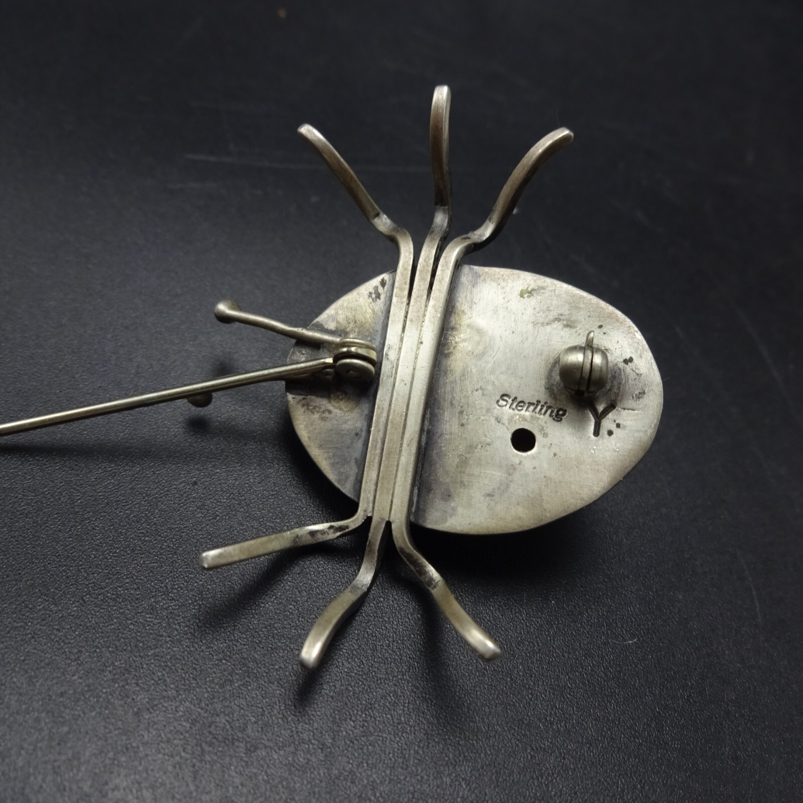 Amiable TURQUOISE and Sterling Silver BUG INSECT PIN/BROOCH by YAZZIE ...