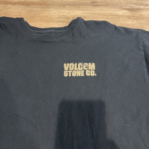 VOLCOM Stone Made Black Front Graphic Short Sleeve T Shirt, Men's Size ...