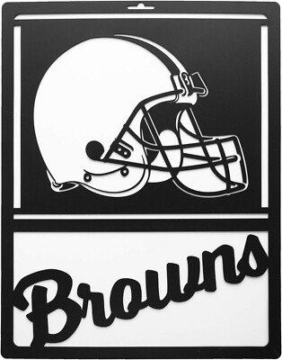 Littlearth NFL Cleveland Browns Metal Team Sign, Black, 14" x 11" | eBay