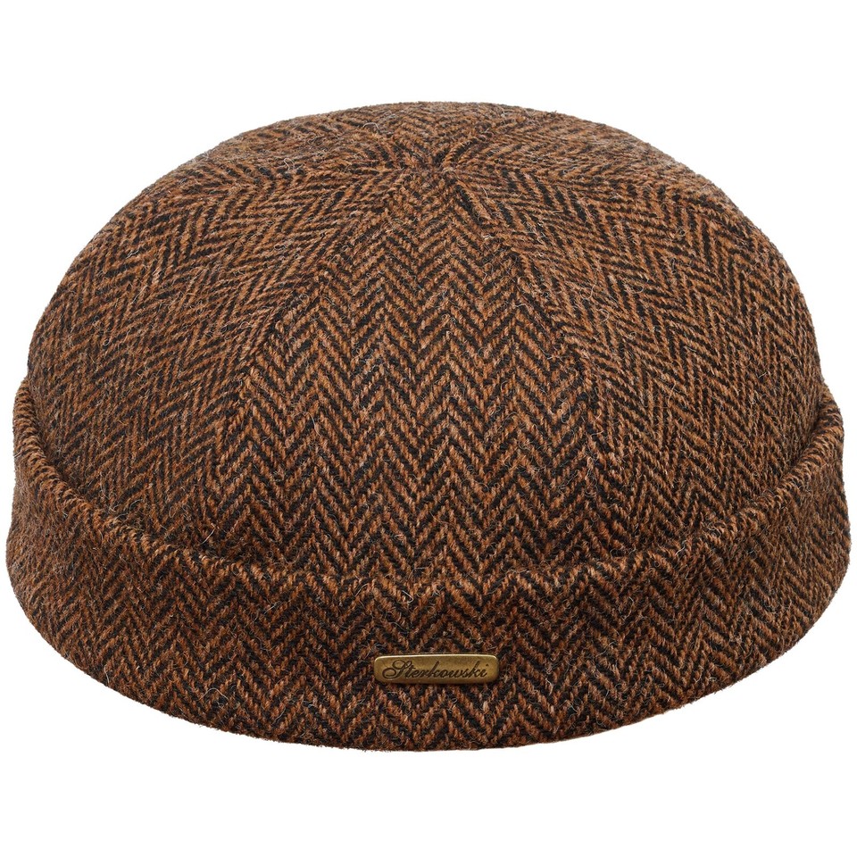 DOCKER Beanie Harris Tweed Wolle Fischer Mütze Mariner Cap Winter ...