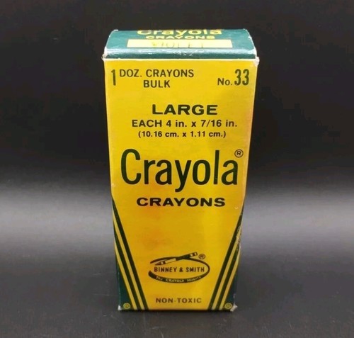 1 Dozen Bulk Vintage Large CRAYOLA Crayons Black No. 33 Violet (Used ...