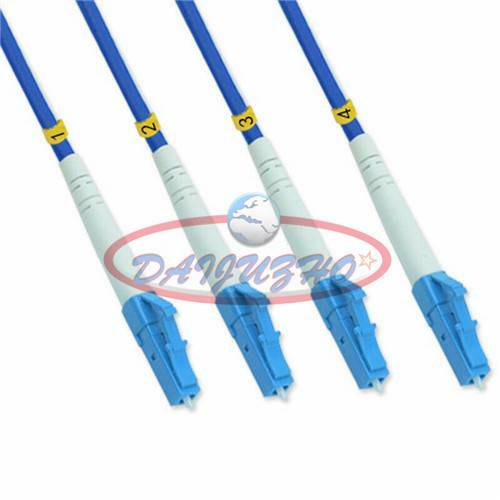 Indoor Armored Cable Single-Mode LC-LC 4 Strand 9/125 Fiber Optic Patch ...