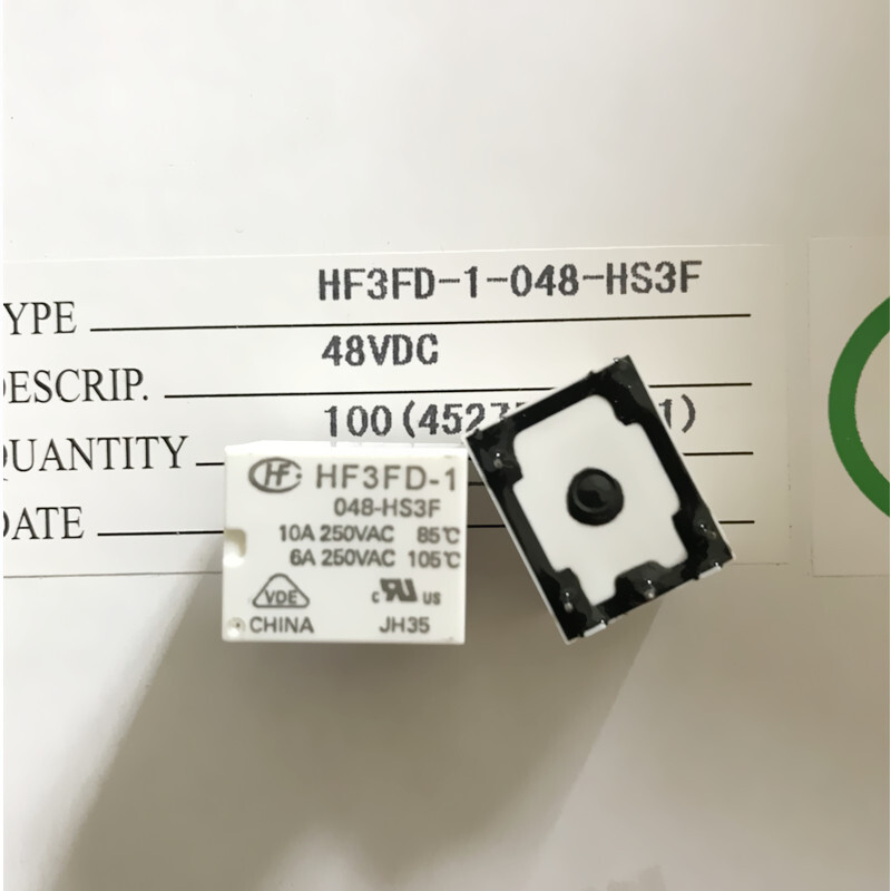 1Pcs HONGFA HF3FD-1-048-HS3F 48VDC Power Relay 4Pins 10A 250VAC for ...