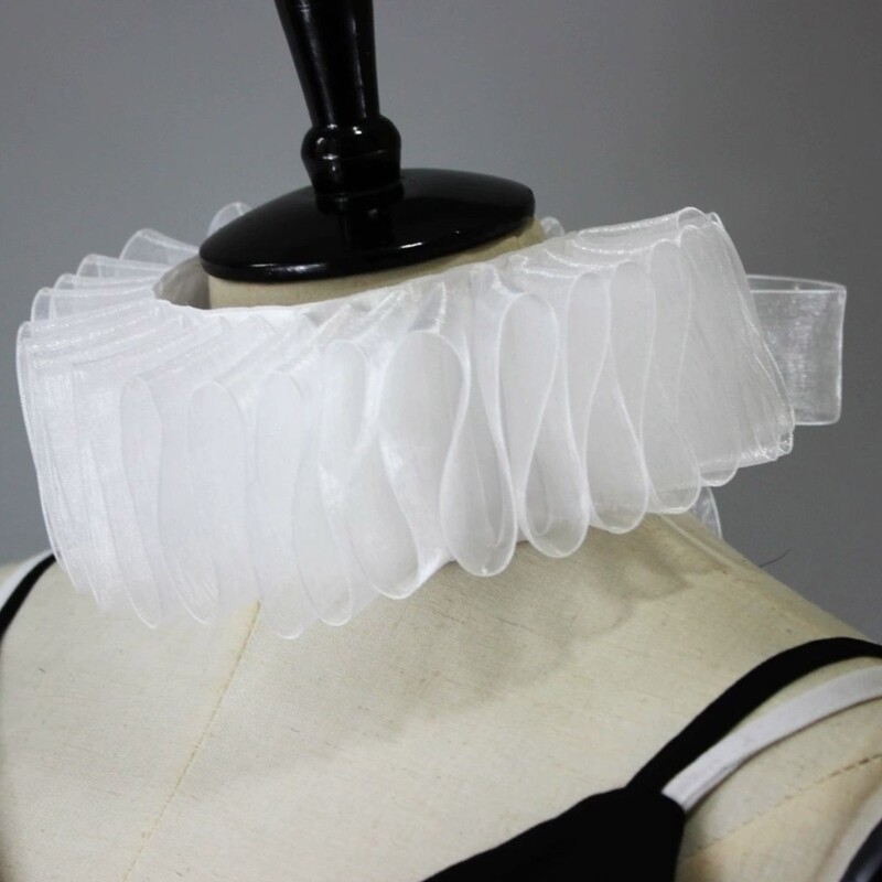 Vintage Neck Ruff Collar Ruffled Cuff Set Renaissance Elizabethan ...