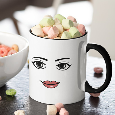 Roblox Woman Face Mug - Video Game Avatar Merch Gift Present Gamer ...