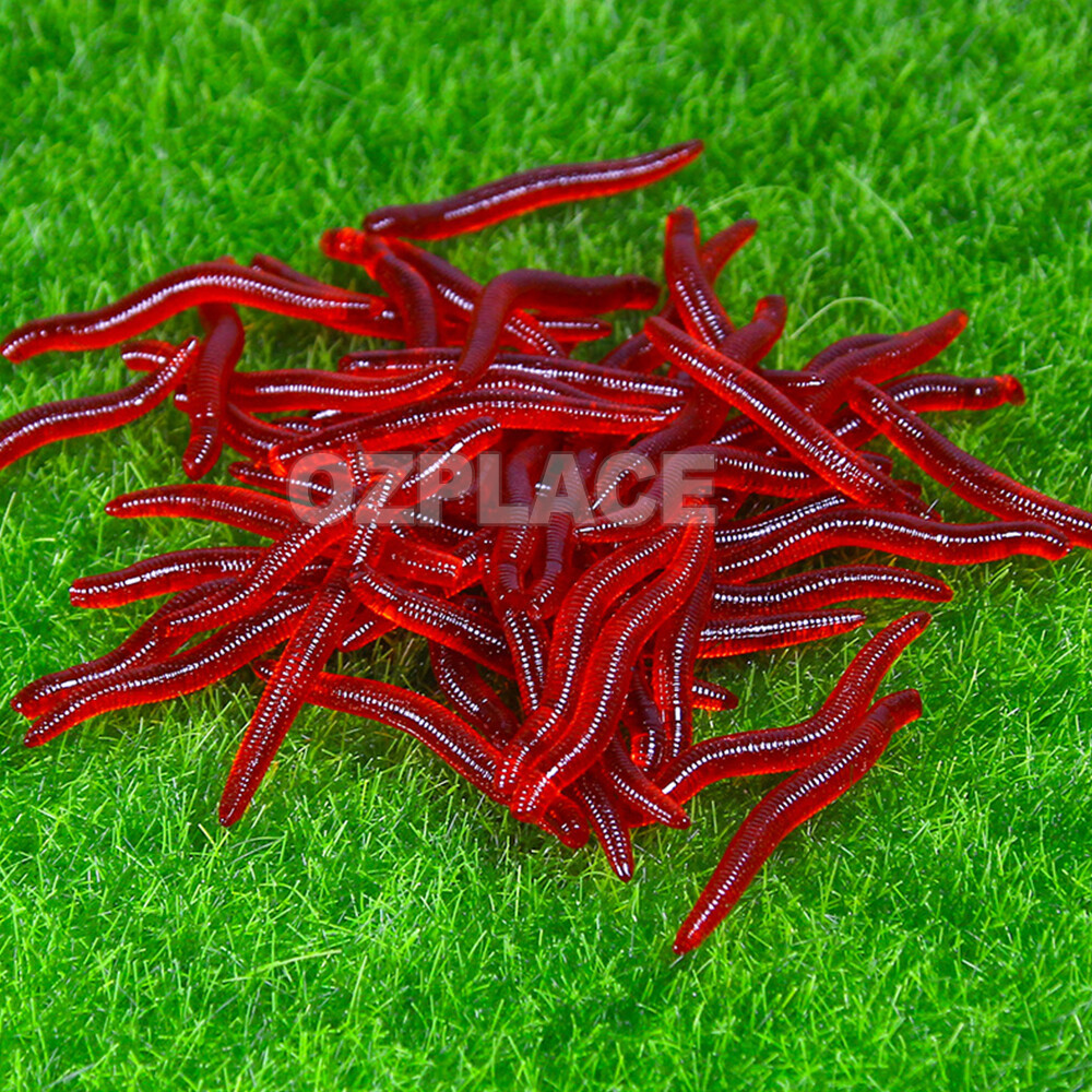 Bloodworm Soft Plastic Lure Fishing Worm Bait Red Blood Bloodworms ...