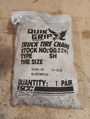 Quik Grip Tire Chains QG2245 10.00-20 11-22.5 10.00/90R20 NOS Pair Of ...