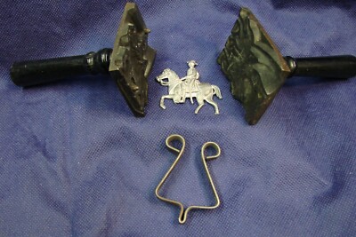 VINTAGE LEAD TOY CIVIL WAR HORSE SOLDIER MOLD W/ HANDLES & CLAMP & CAST ...