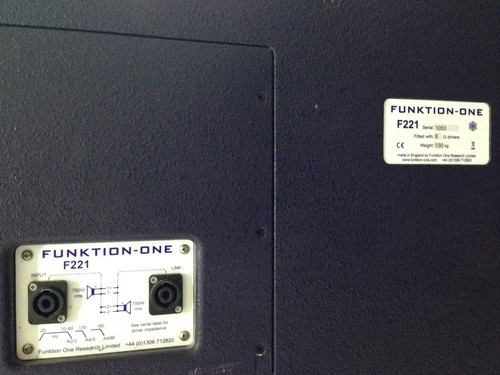 FUNKTION ONE F221 BASS LOUDSPEAKER ENCLOSURE SPEAKER | eBay