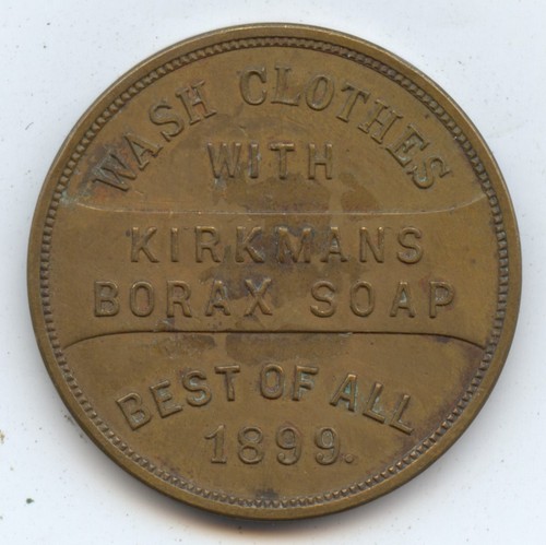 Trade Token 1899 Kirkmans Borax Soap (#7628) Admiral George Dewey ...