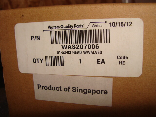 Waters VALVE DRIVE ASSY W/O POD - :PN: 700005163 | eBay