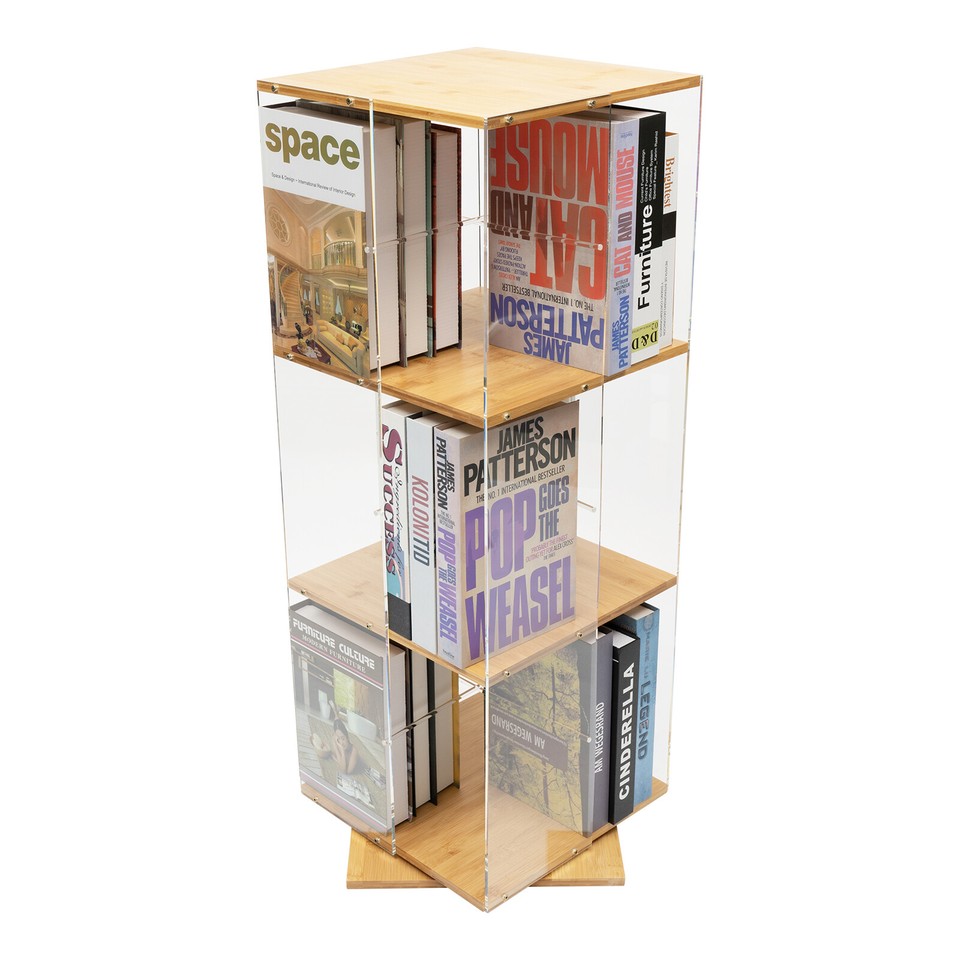 3 Tier Clear Freestanding Bookshelf ,Acrylic Bookcase Book Display ...