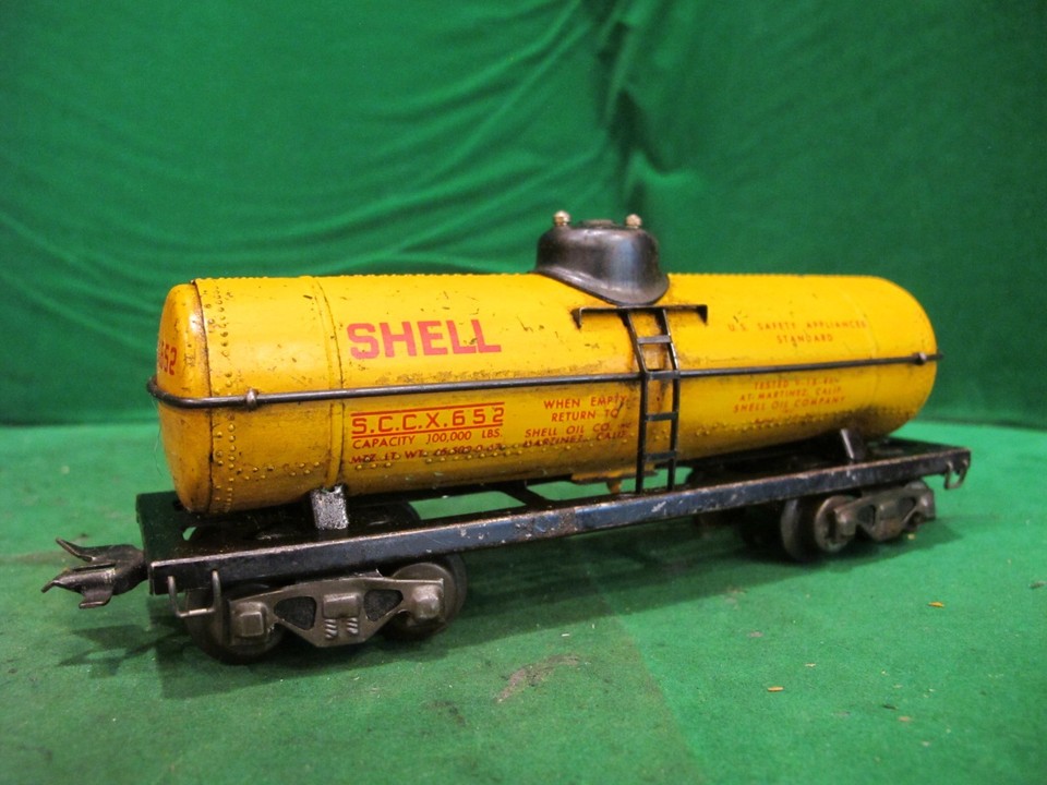 vtg Marx O Scale Shell Tank Car SCCX #652 | eBay