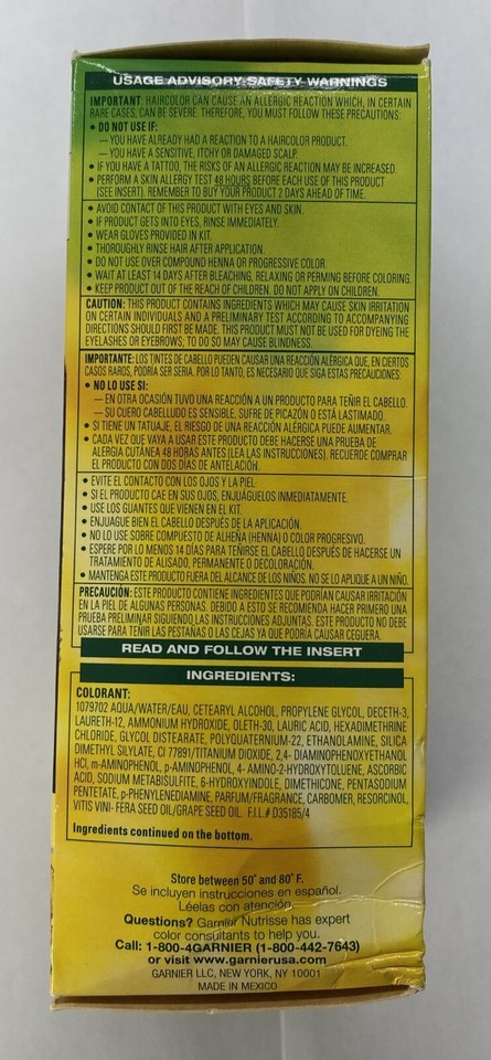 GARNIER NUTRISSE NOURISHING # 415 Soft Mahogany Dark Brown Hair Color ...