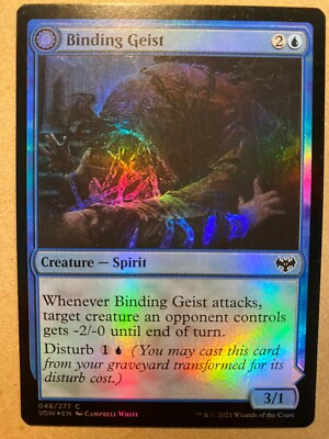MTG 1x FOIL Binding Geist Innistrad: Crimson Vow Magic the Gathering ...