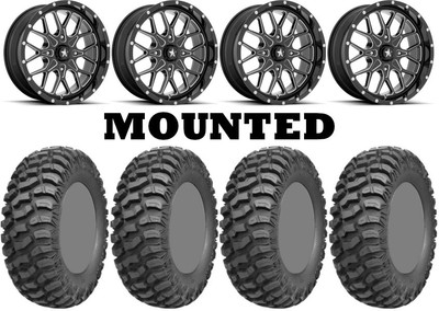 Kit 4 AMS M1 Evil Tires 30x10-14 on MSA M45 Portal Black Wheels POL | eBay