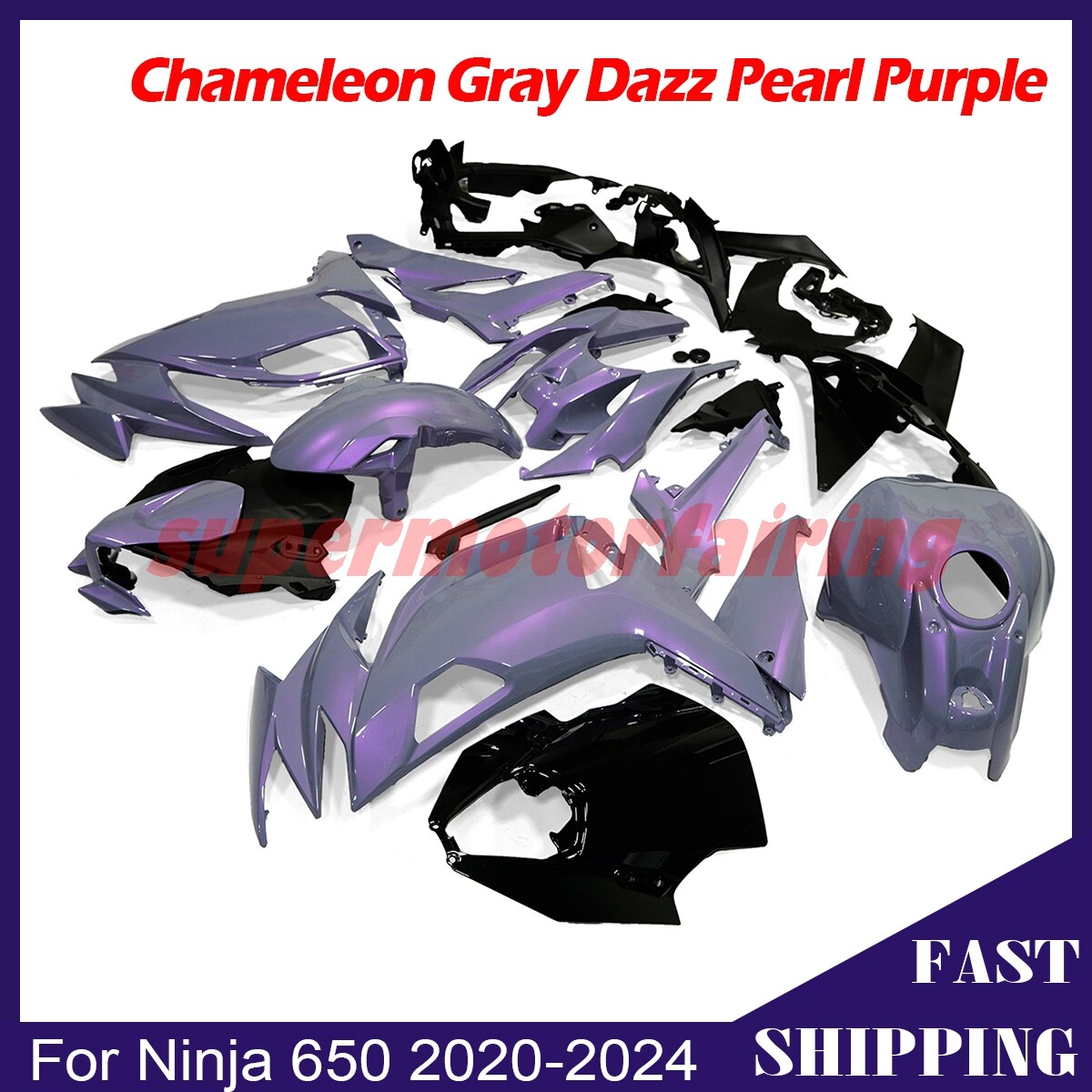 For Kawasaki Ninja 650 2020-2024 EX650 Chameleon Gray Dazz Purple ...